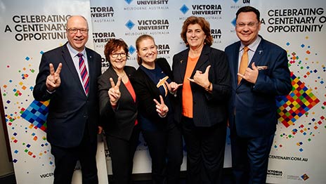 VU honours leading US university president | Victoria University