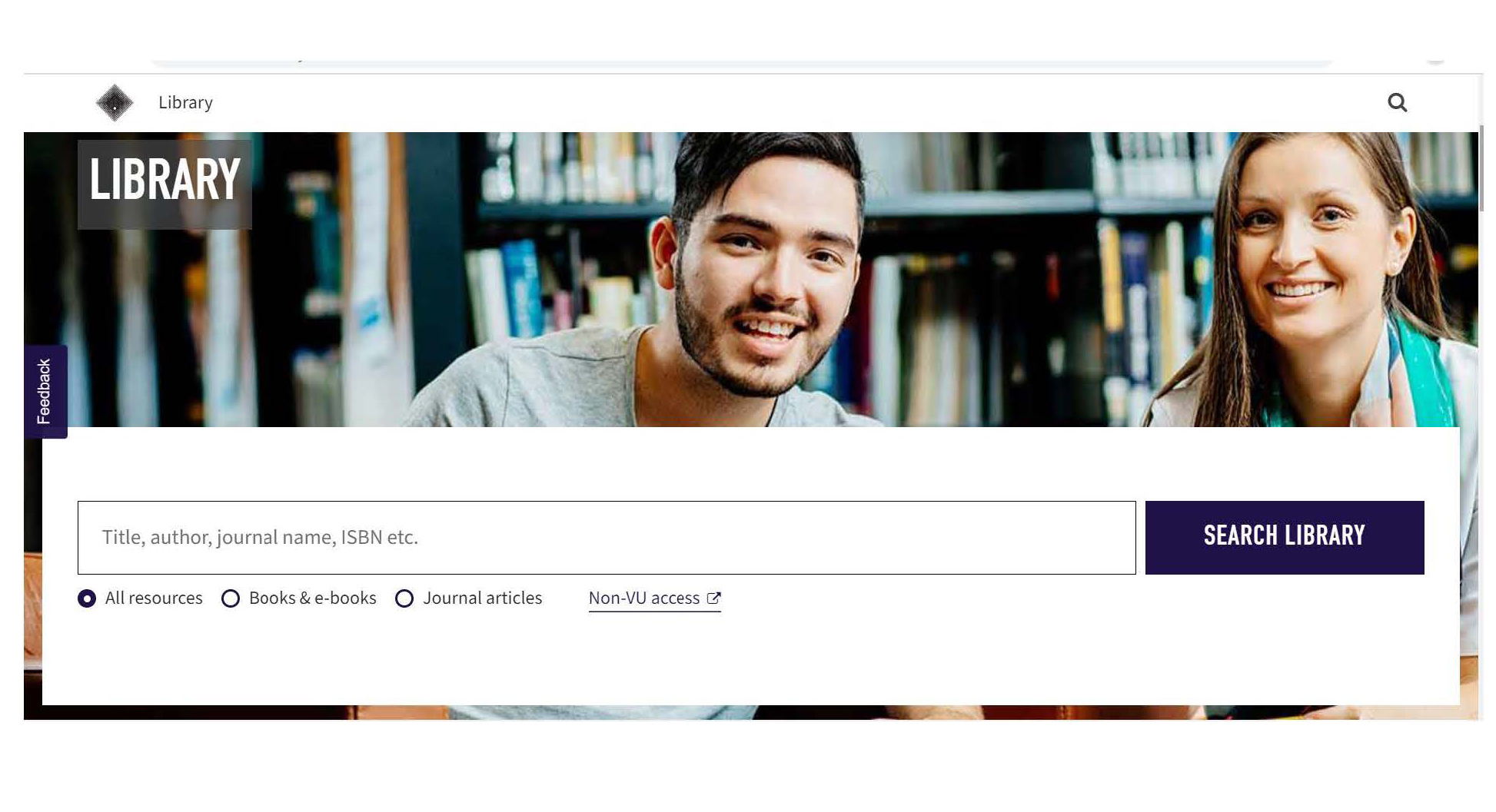 Library search box: Find resources for your studies | Victoria University